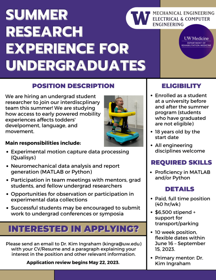 Undergraduate Research with CREATE researchers this summer! – CREATE at UW